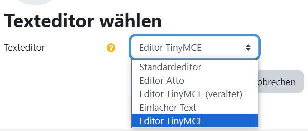 Abschnitt: Editoren | ⭐ ⭐ ⭐ moodle.tsn.at-Tipps&Tricks-001 ⭐ ⭐ ⭐ | TSNmoodle